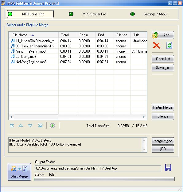 MP3 Splitter & Joiner Pro 4.2 cắt, nối nhạc số đơn giản