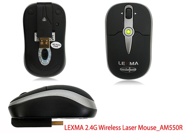Chuột laser không dây thế hệ mới, LEXMA 2.4G Nano Cordless Laser Mouse